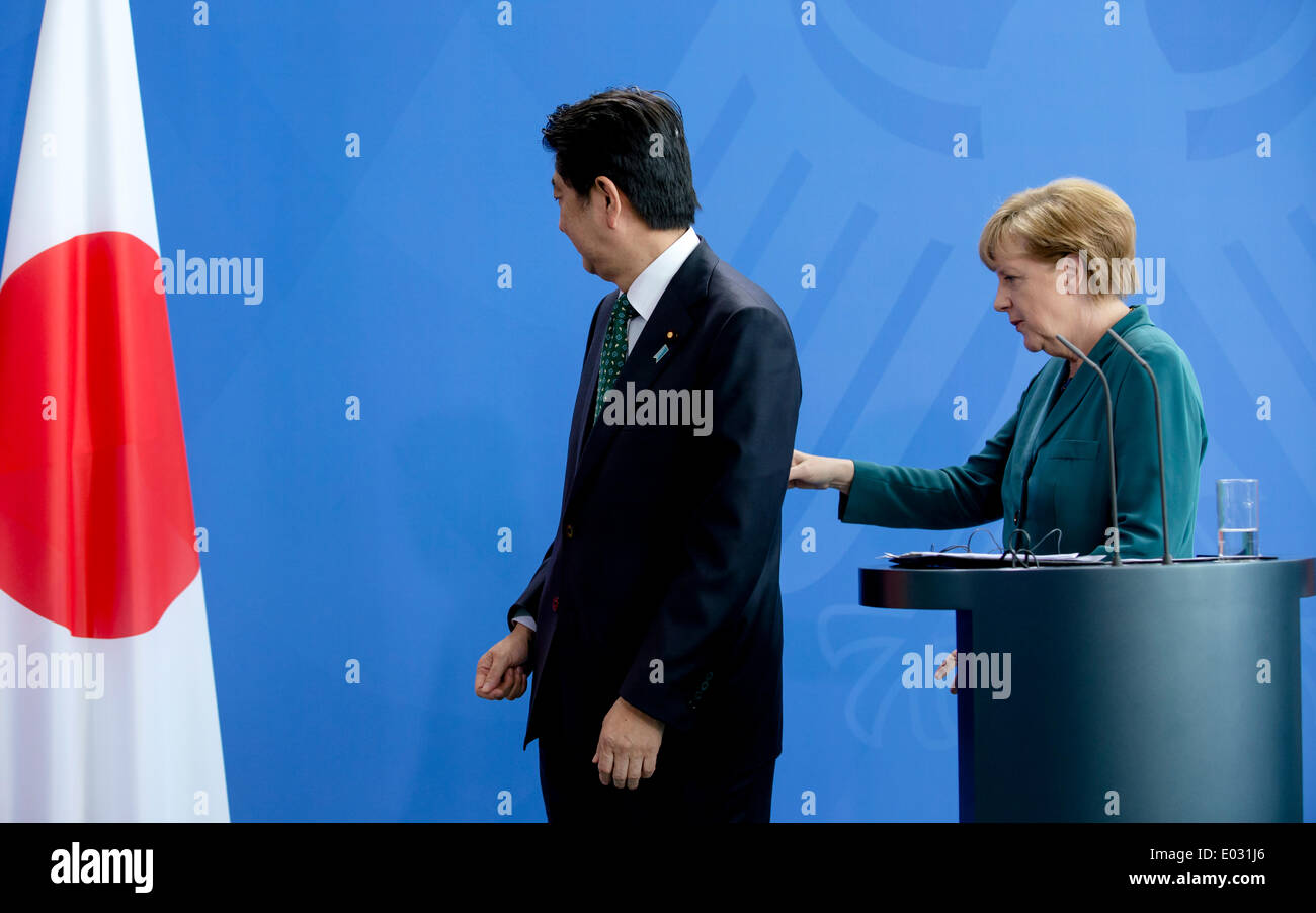 Berlin, Germany. April 30th, 2014.Shinzo Abe, Prime Minister of Japan ...