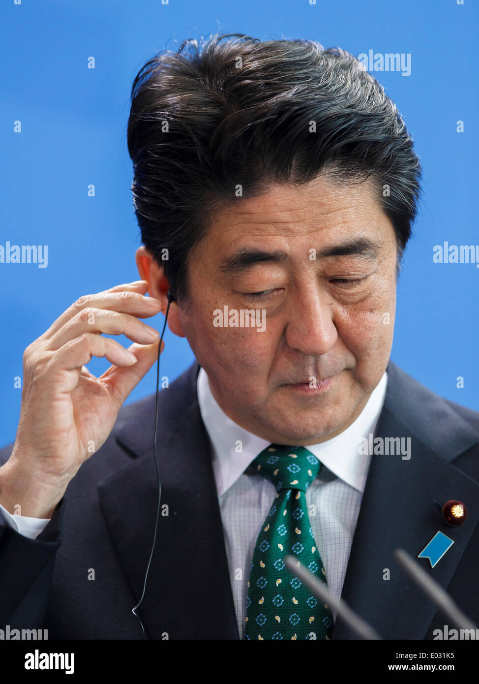 Berlin, Germany. April 30th, 2014. Shinzo Abe, Prime Minister of Japan ...