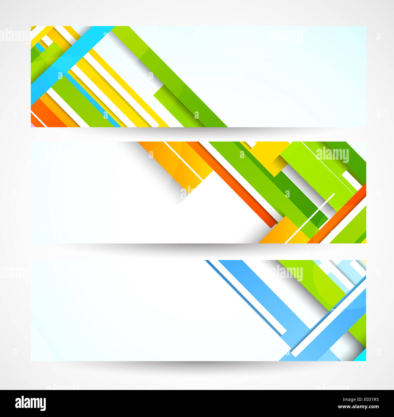 Set of banners with lines. Abstract colorful illustration Stock Photo ...