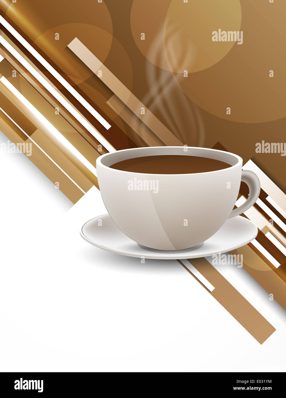 Bright background with coffee cup. Abstract illustration Stock Photo ...