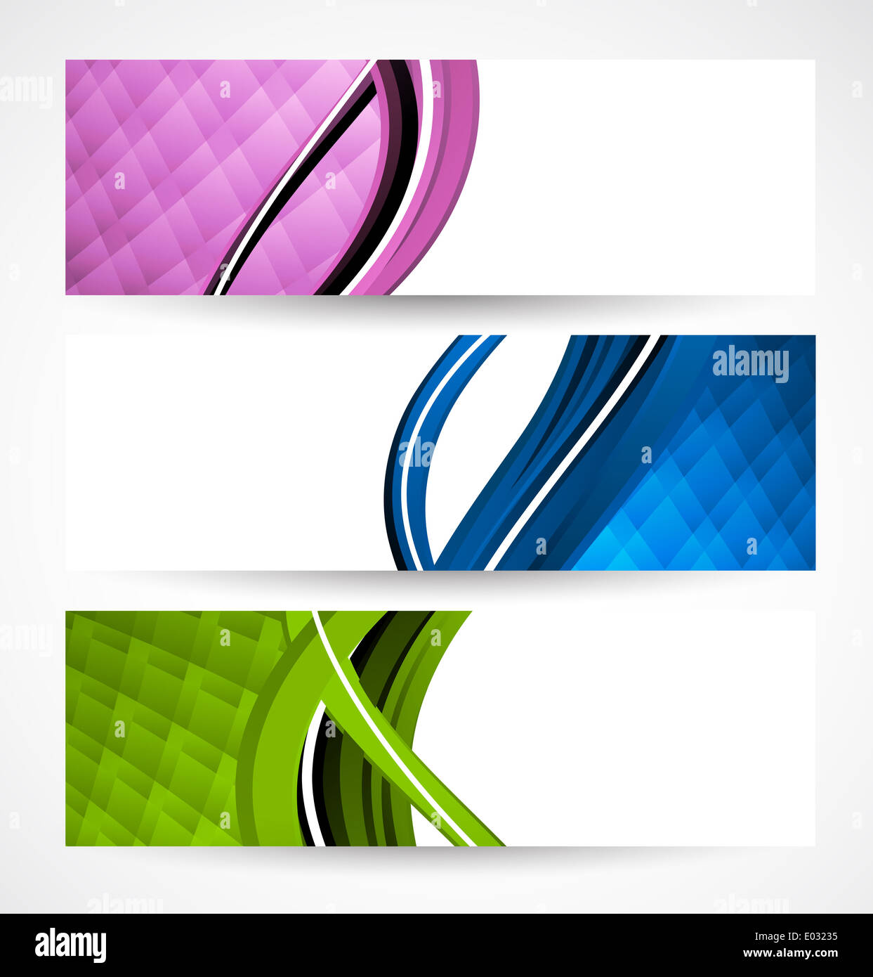 Collection of tech colorful banners. Abstract illustration Stock Photo ...