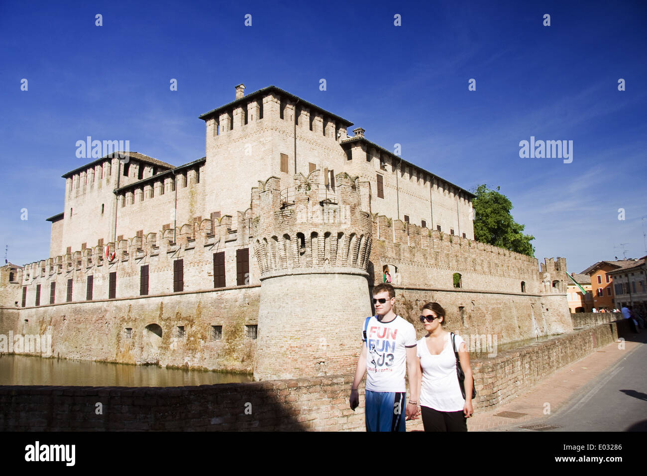 Sanvitale Castle in the centre of the medieval old town of Fontanellato ...