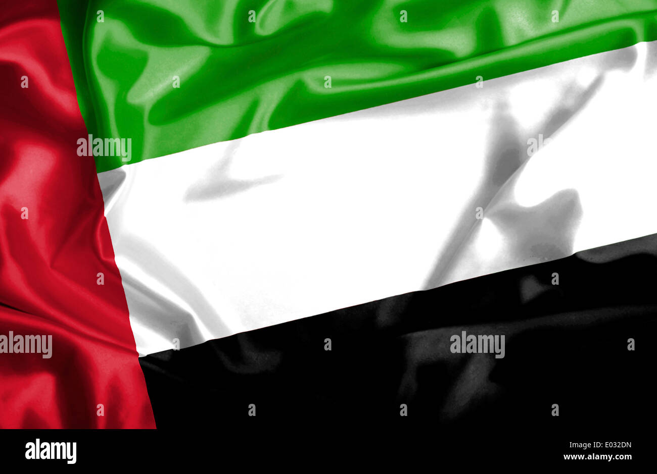 United Arab Emirates waving flag Stock Photo - Alamy