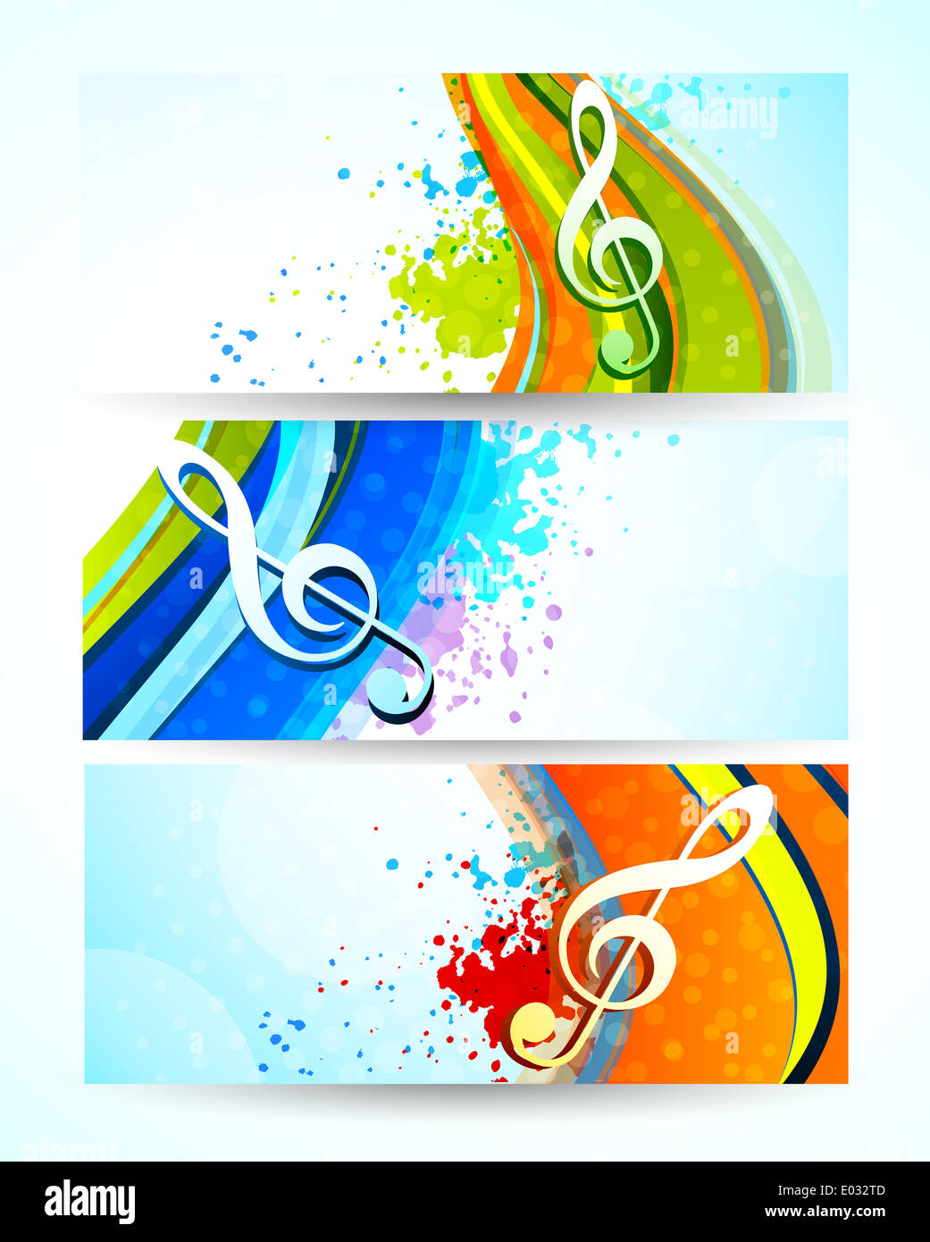 Set of music banners. Abstract colorful illustration Stock Photo - Alamy