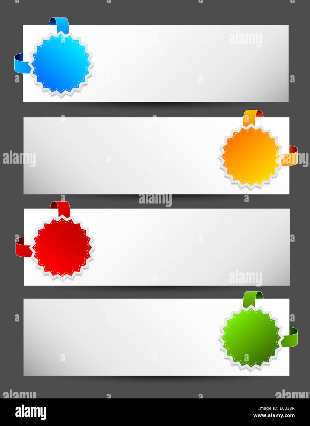 Set of banners with labels. Abstract illustration Stock Photo - Alamy