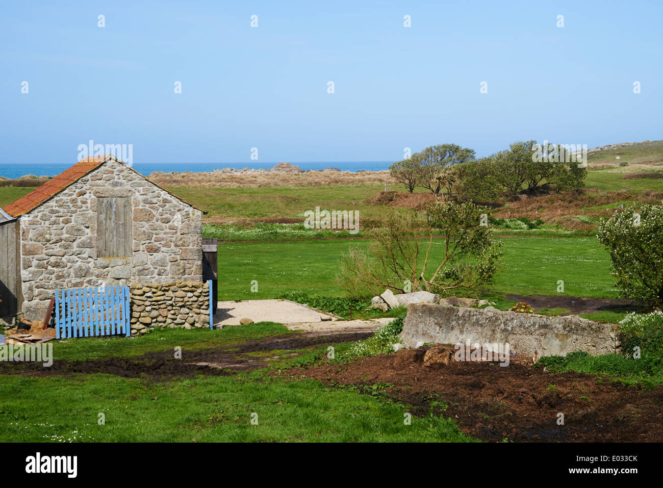 rural farm shed outbuilding at Hell Bay, Bryher, Isles of Scilly ...