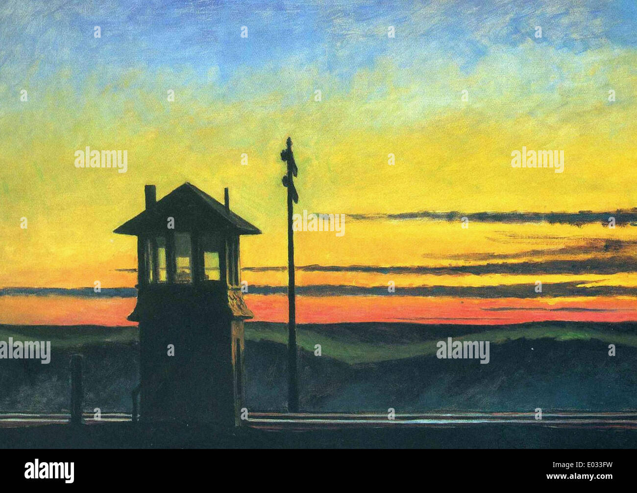 Edward Hopper Railroad Sunset Stock Photo - Alamy