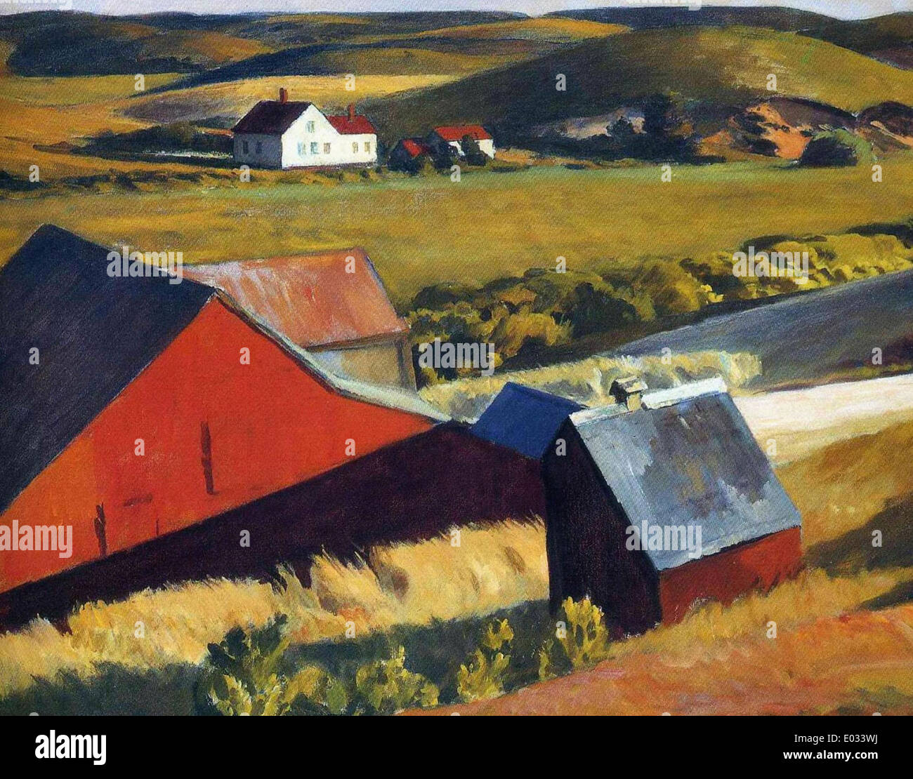 Edward Hopper Cobbs Barns and Distant Houses Stock Photo - Alamy