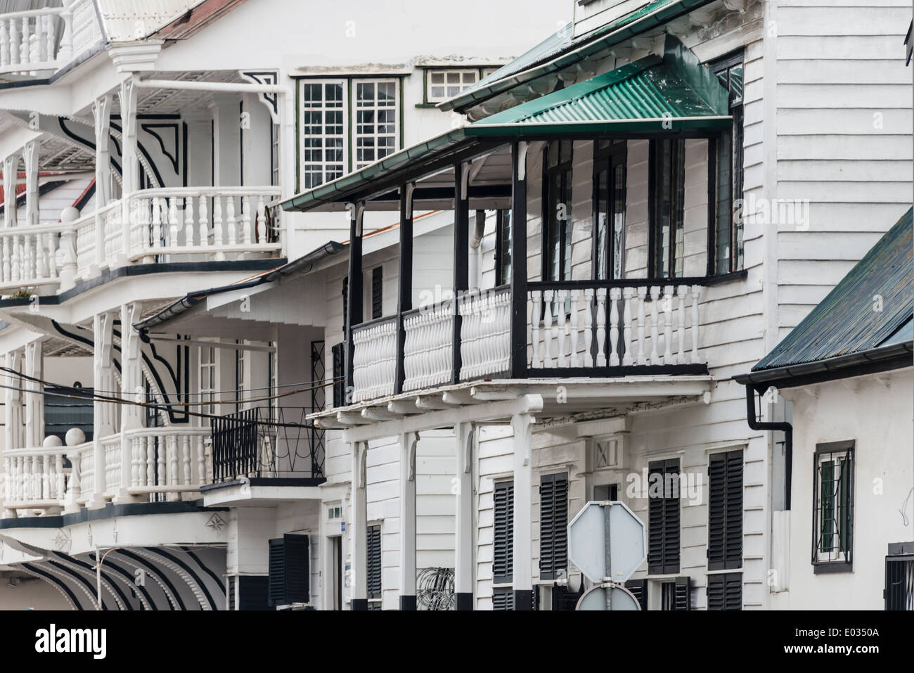 Colonial house in the historic center of Paramaribo (UNESCO World ...