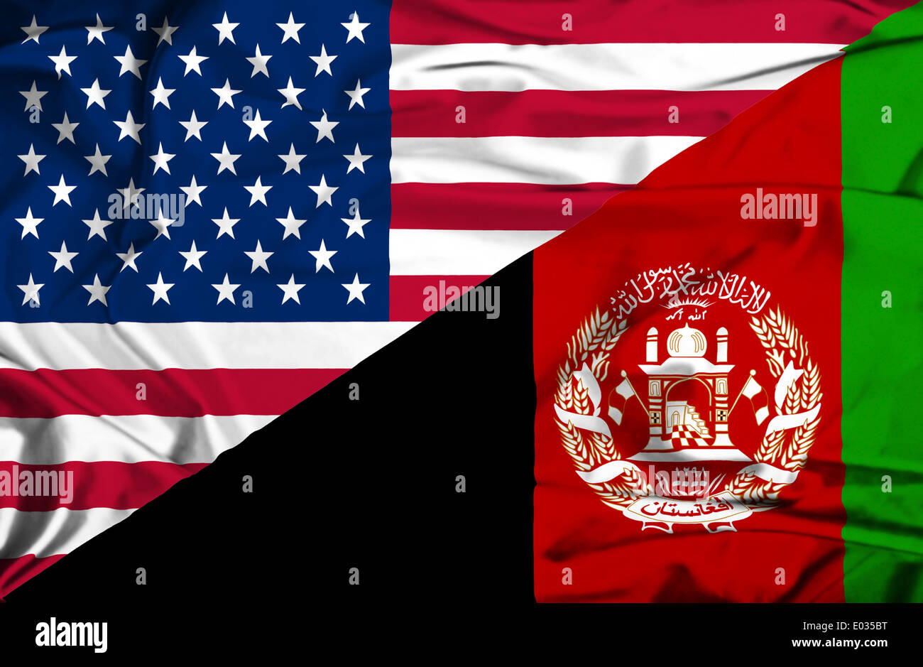 Usa flag afghanistan waving hi-res stock photography and images - Alamy