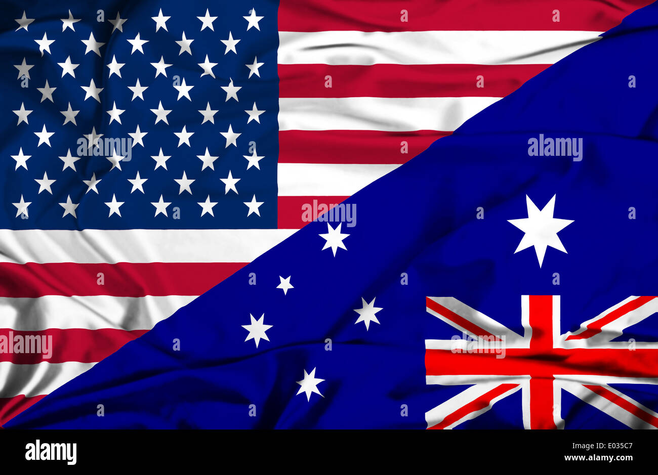 Australian flag with peace symbol hi-res stock photography and images ...