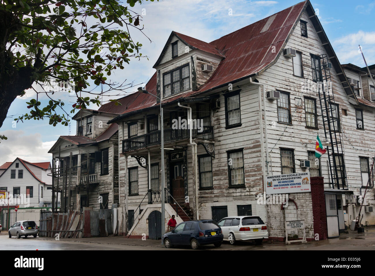 Old house in the historic center of Paramaribo (UNESCO World Heritage ...