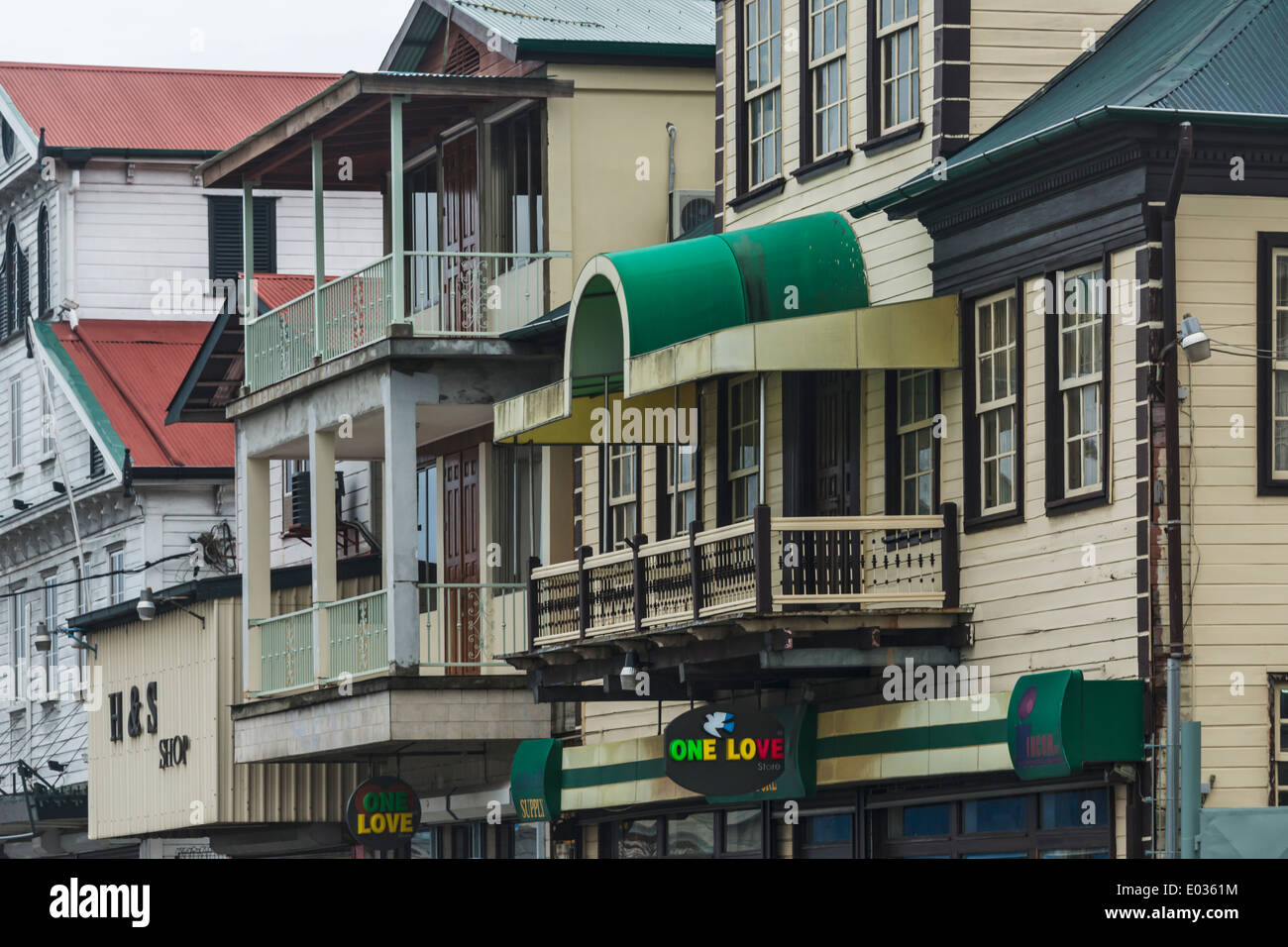 Colonial house in the historic center of Paramaribo (UNESCO World ...