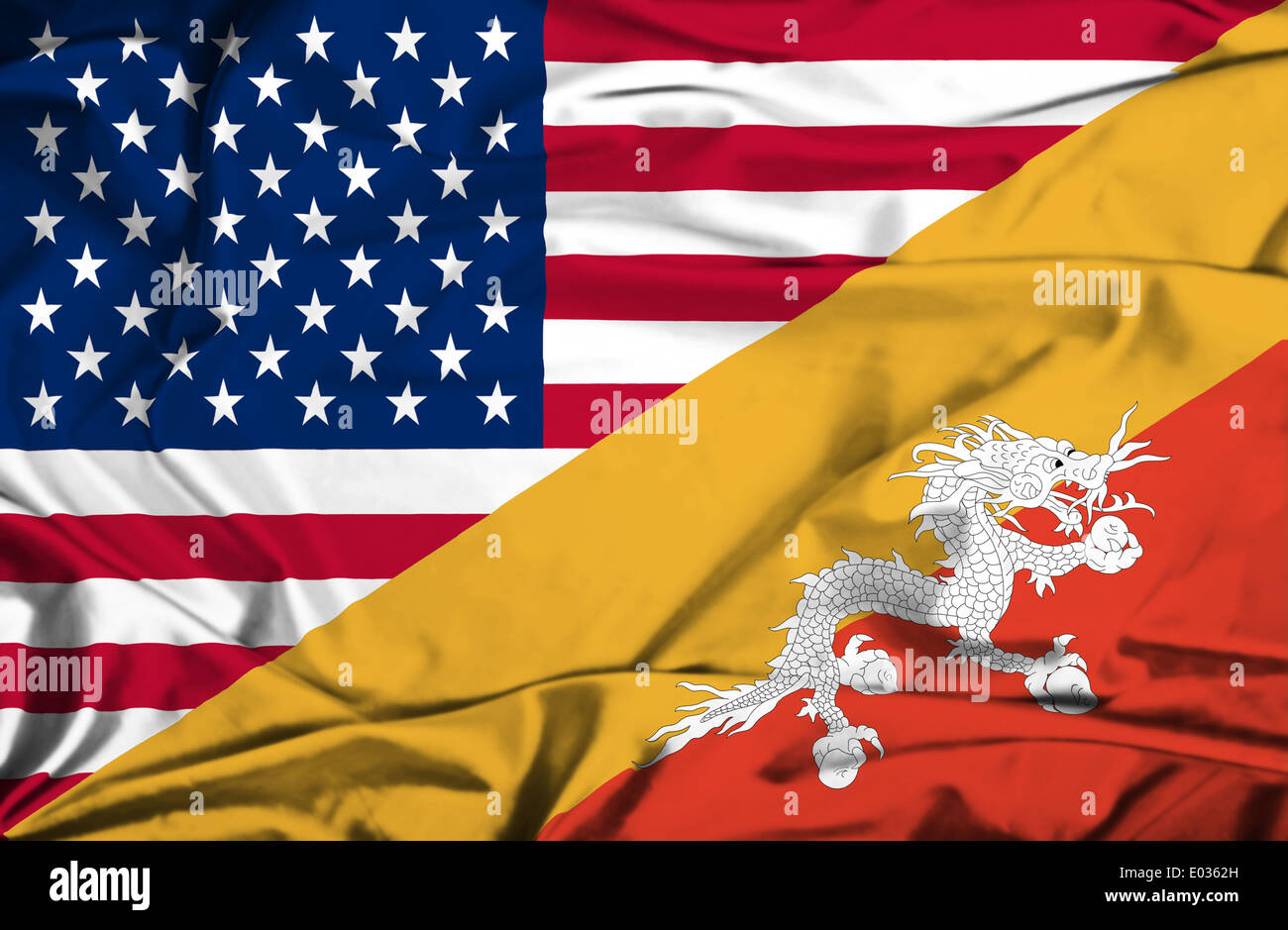 Usa Bhutan Flag Hi Res Stock Photography And Images Alamy