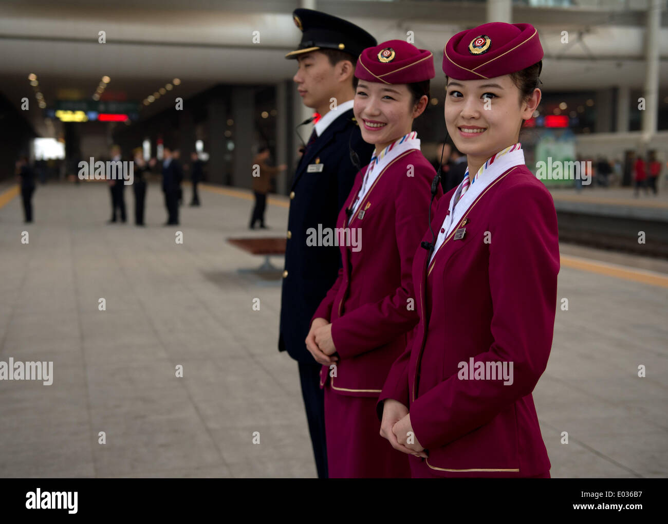 China attendants train hi-res stock photography and images - Alamy