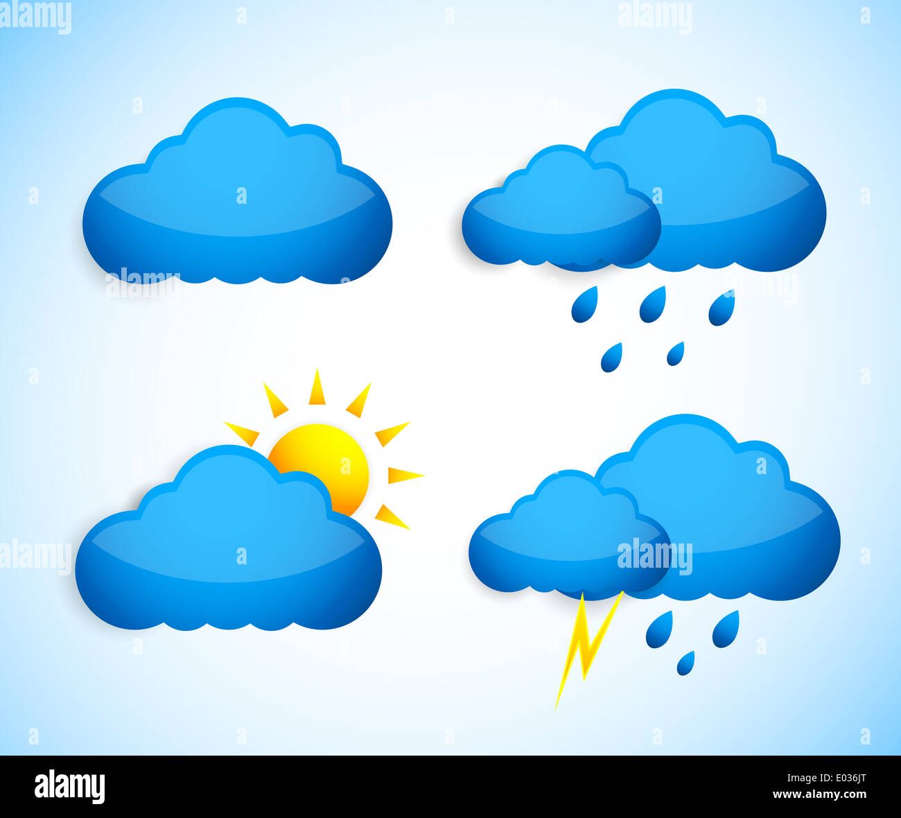 Set of weather icons. Abstract illustration Stock Photo - Alamy