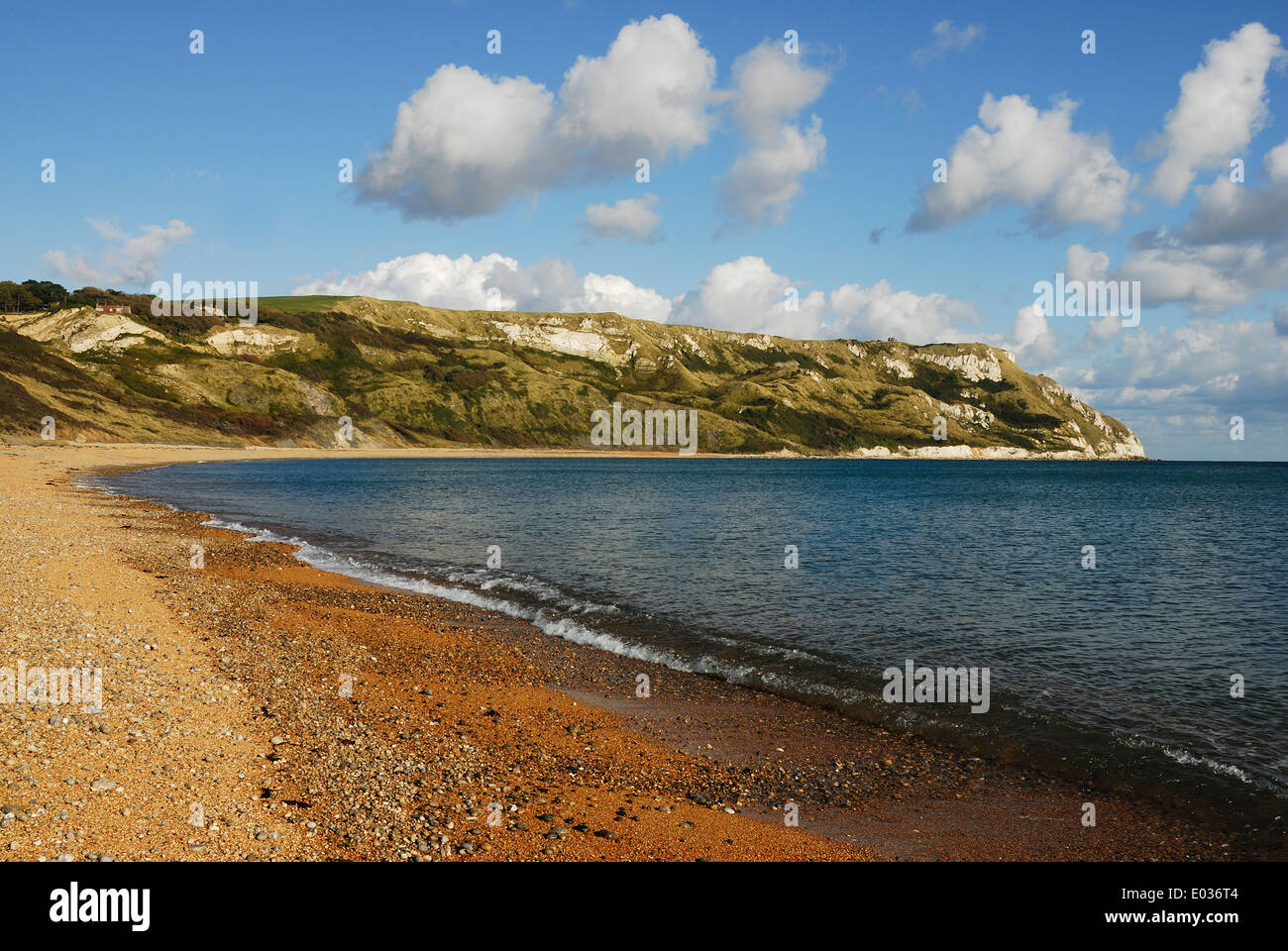 A view of Ringstead Bay and White Nothe on the Jurassic Coast Dorset UK ...