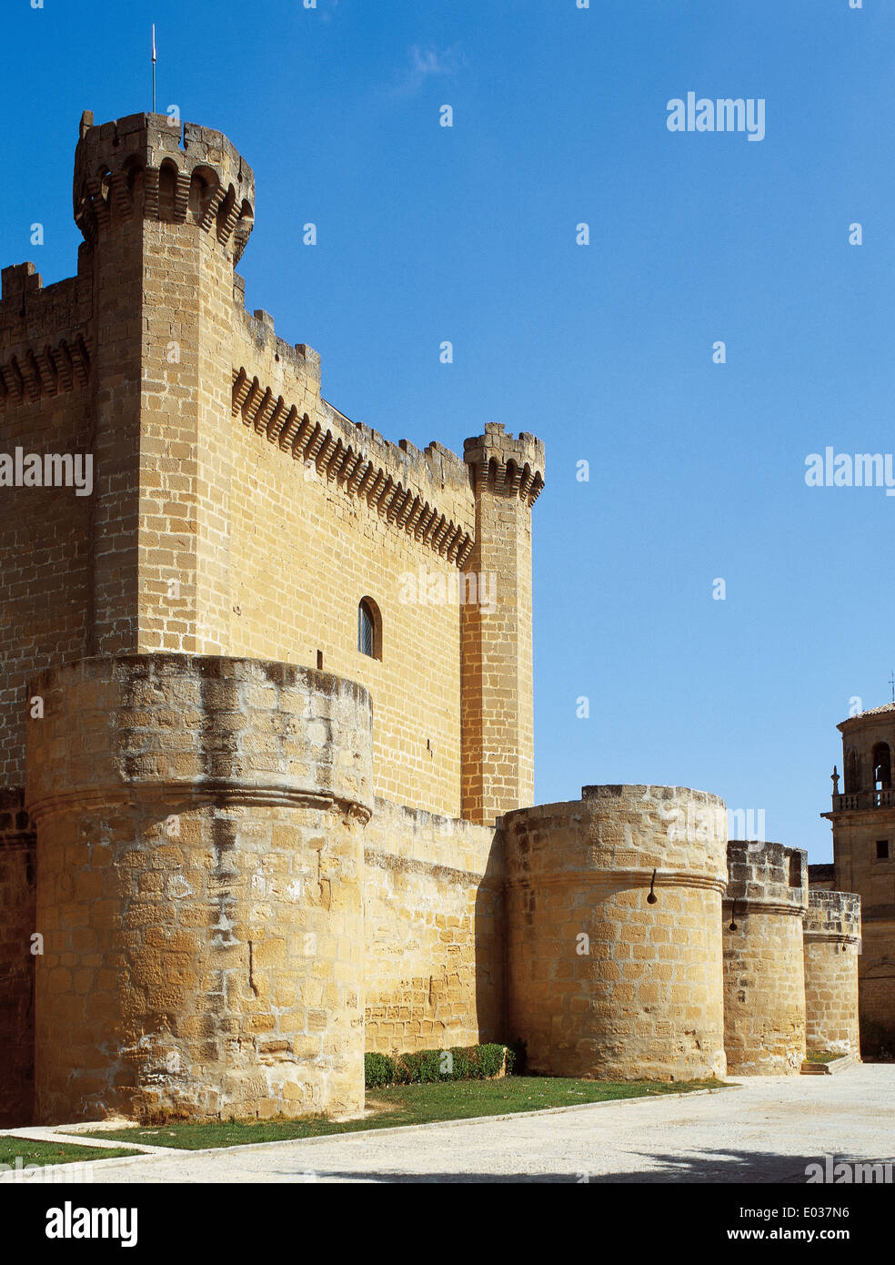 Spain. La Rioja. Castle of Sajazarra. Medieval. 14th-15th century. View ...
