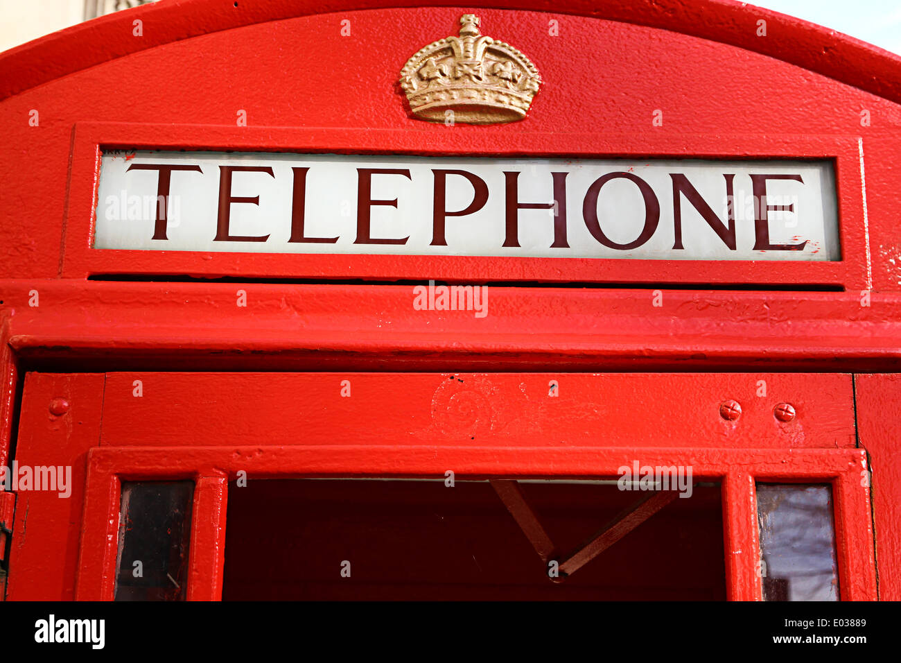 The red telephone booth typical of London Stock Photo - Alamy