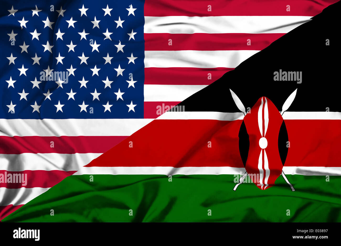 Usa kenya flag hi-res stock photography and images - Alamy