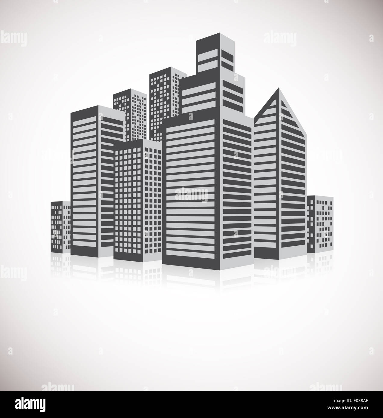 Cityscape background. Abstract business illustration Stock Photo - Alamy