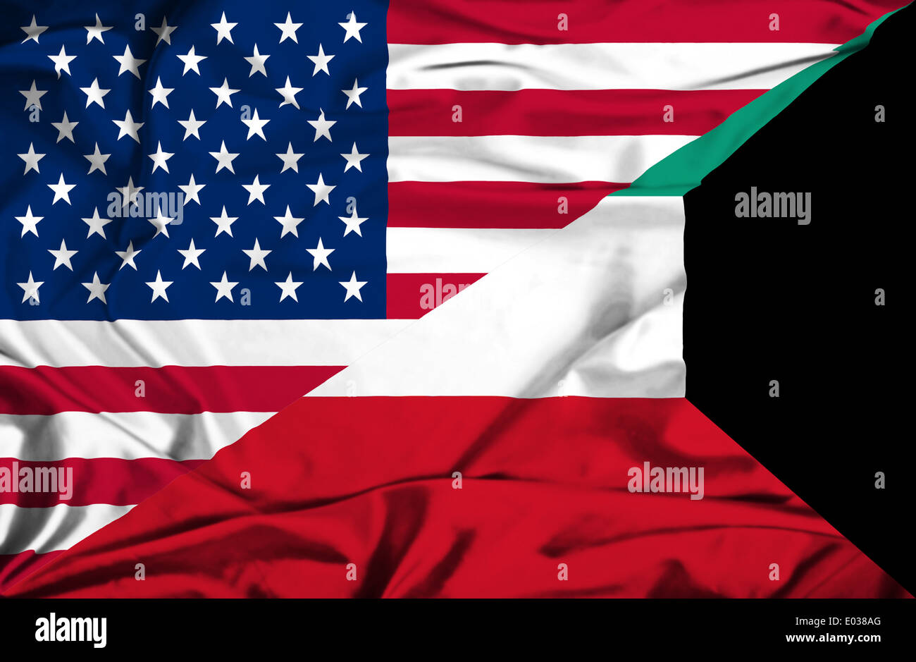 Kuwait usa flag hi-res stock photography and images - Alamy