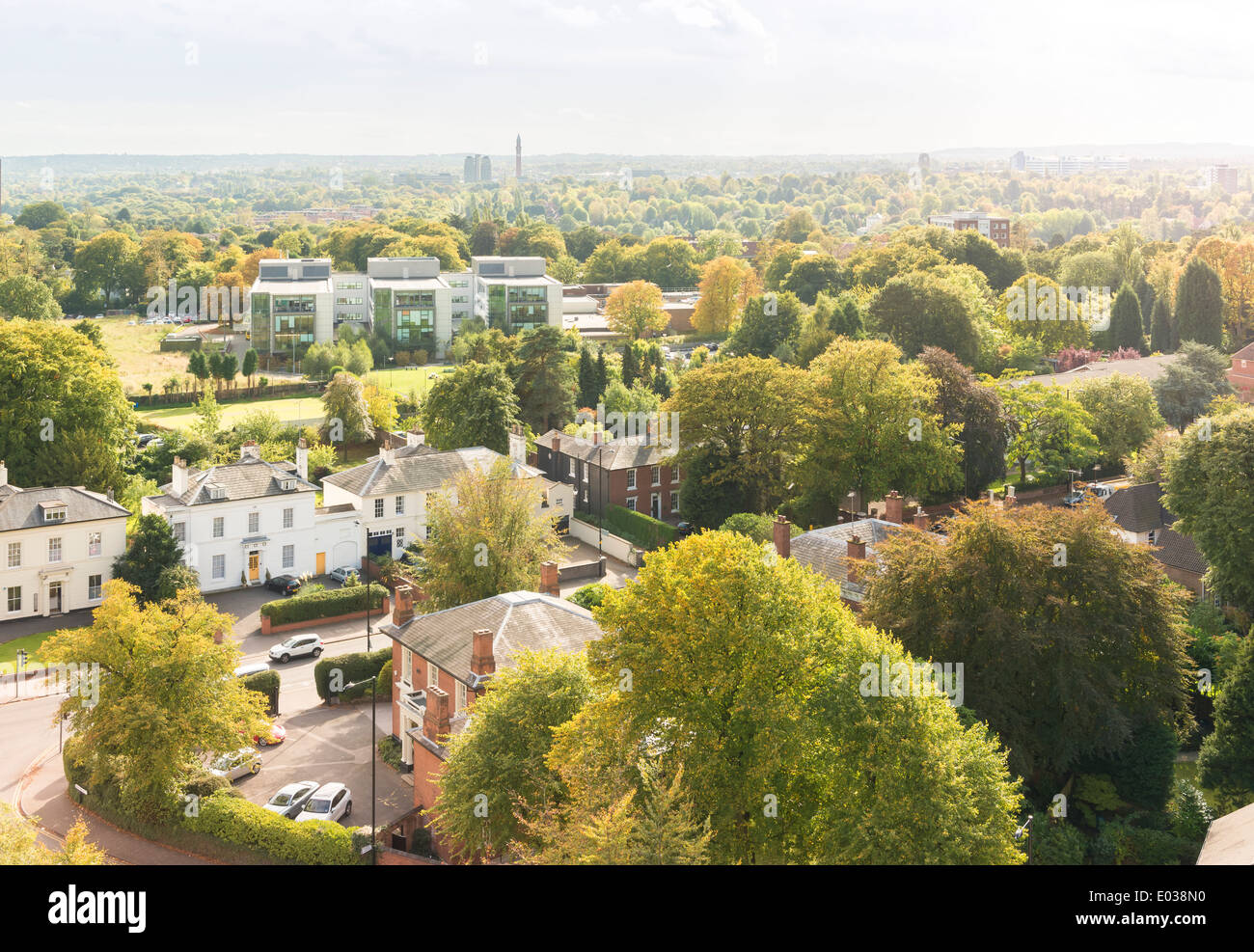 View over Edgbaston and Birmingham City University campus, Birmingham ...