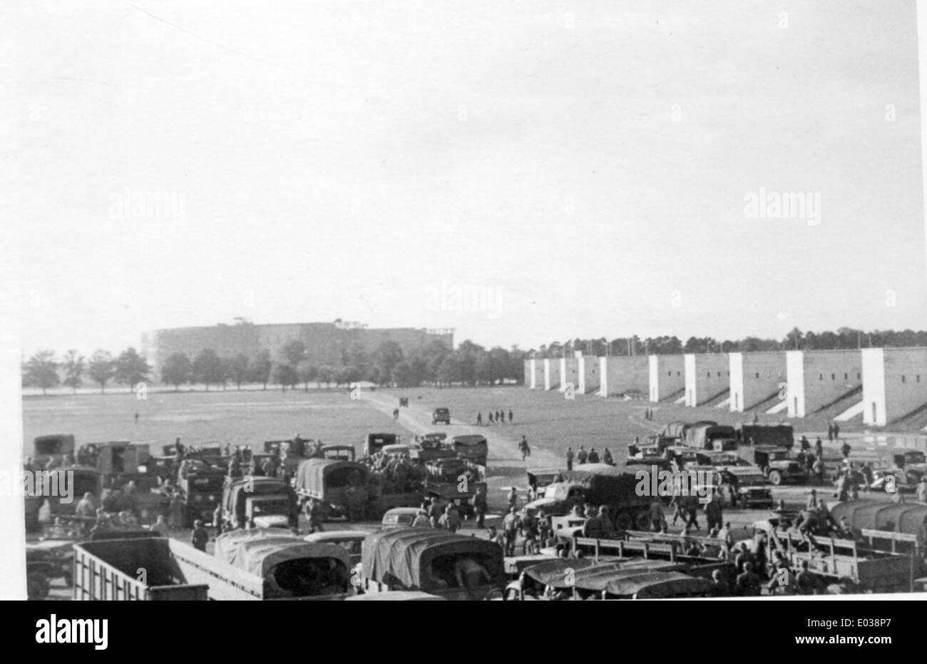 This image captures a key location during World War II, featuring ...
