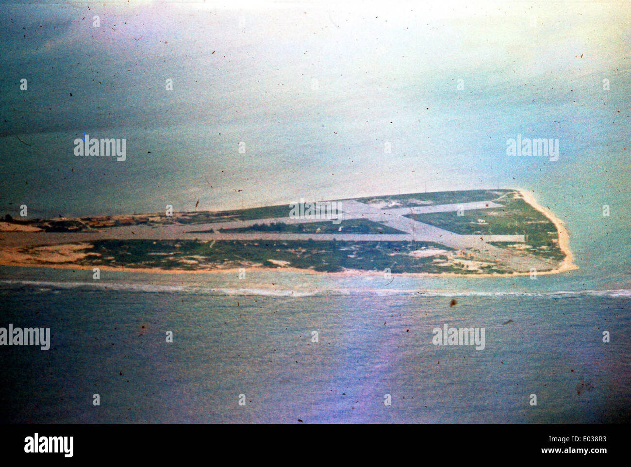This image from September 1959 captures a view of Midway Island, a ...