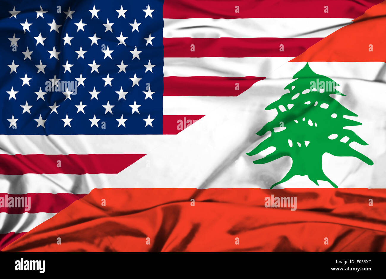 Usa and lebanon flag hi-res stock photography and images - Alamy