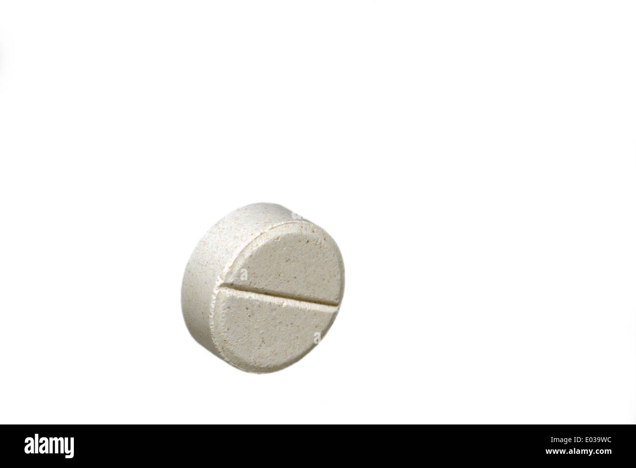 White tablet pill isolated on white background Stock Photo - Alamy