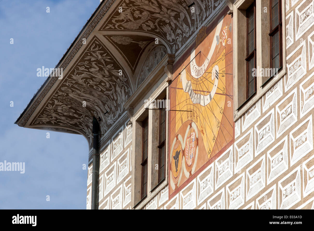 Sundial Litomysl Castle Czech Republic UNESCO Town Stock Photo - Alamy