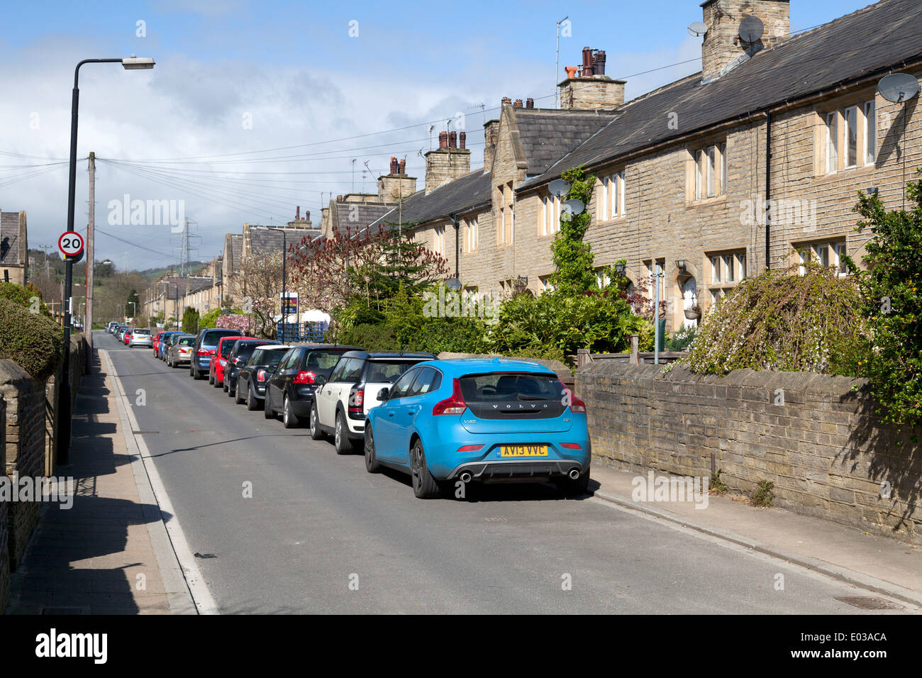 The model village of Copley, built by the industrialist Edward Ackroyd ...