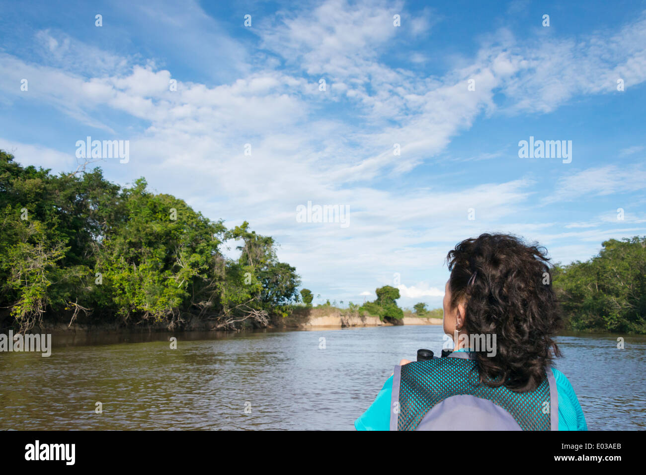 Tourist on Rupununi River, southern Guyana Stock Photo - Alamy