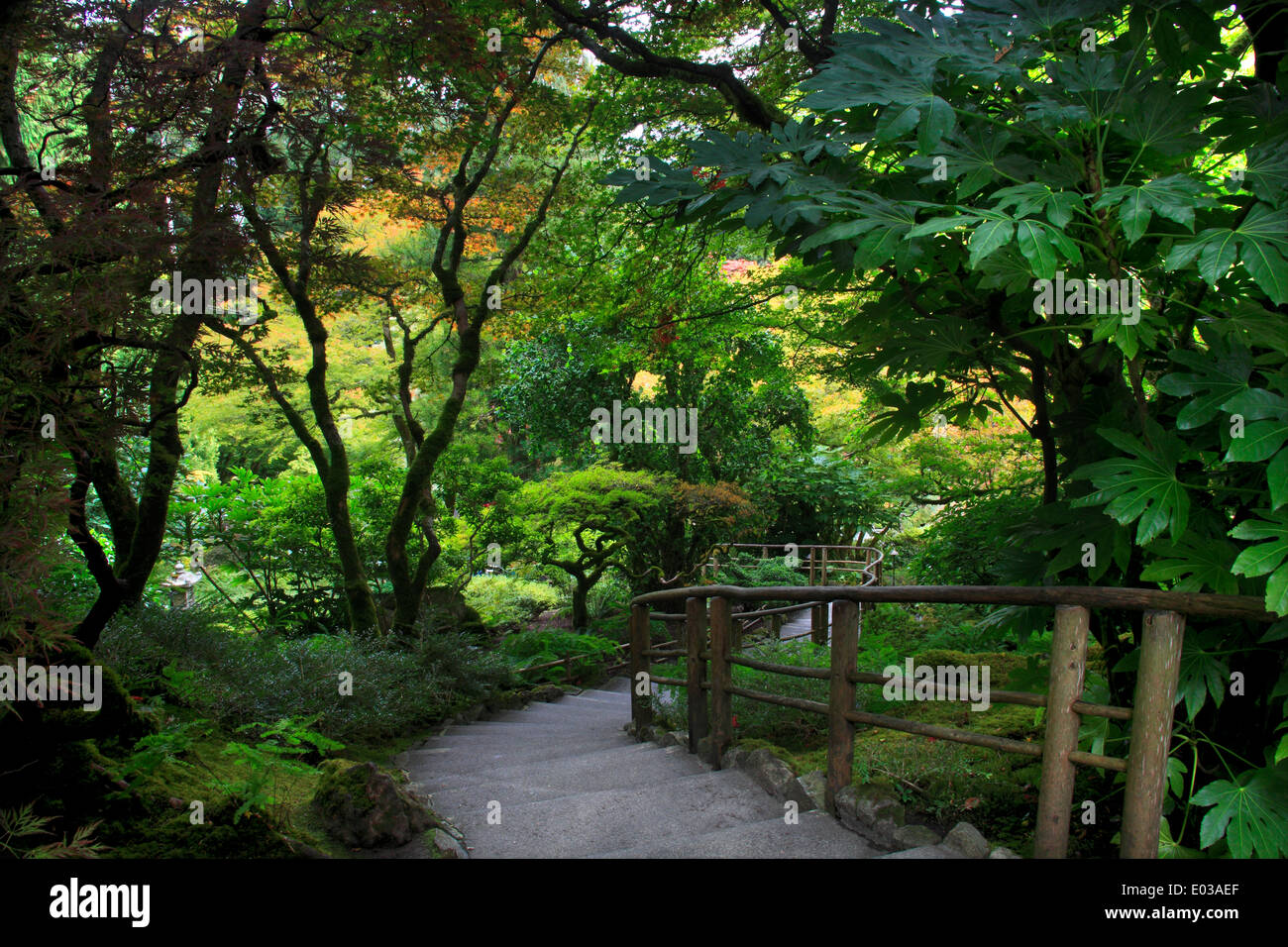 Photo of the Butchart Gardens in fall color, Vancouver Island, British ...
