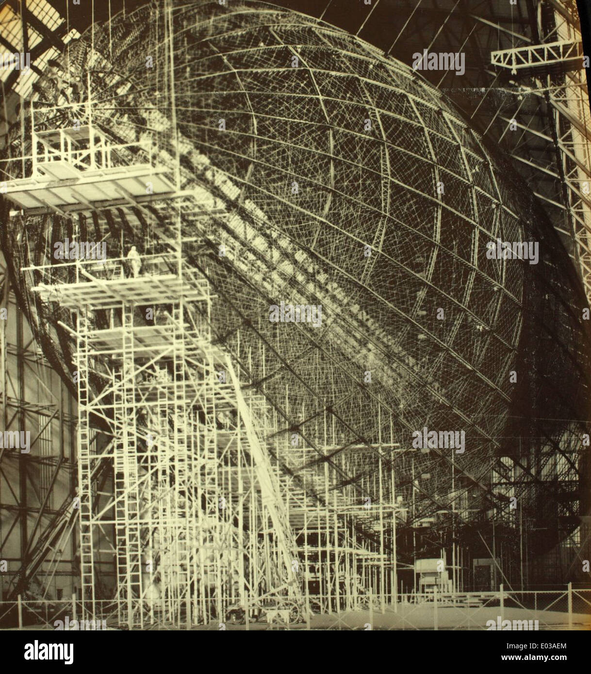 Photograph of the Hindenburg Zeppelin, one of the largest airships ever ...