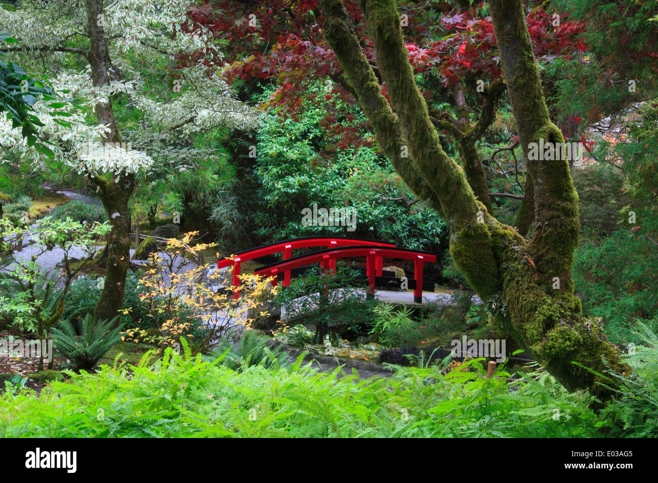 Photo of the Butchart Gardens in fall color, Vancouver Island, British ...