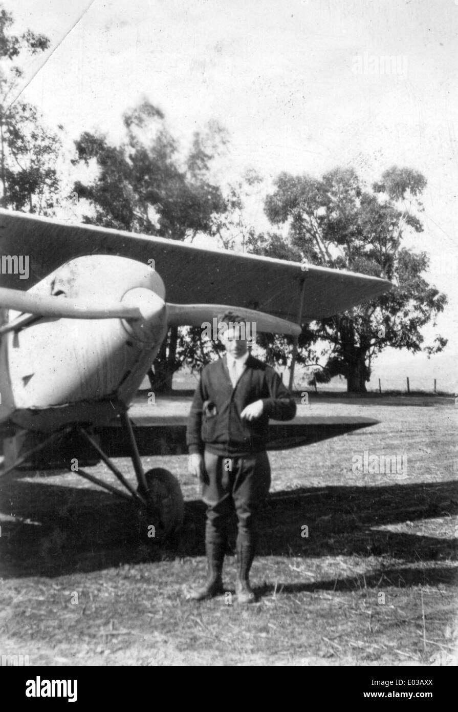 Bill Dowling, an aviation figure, is featured with a Waco 10 aircraft ...