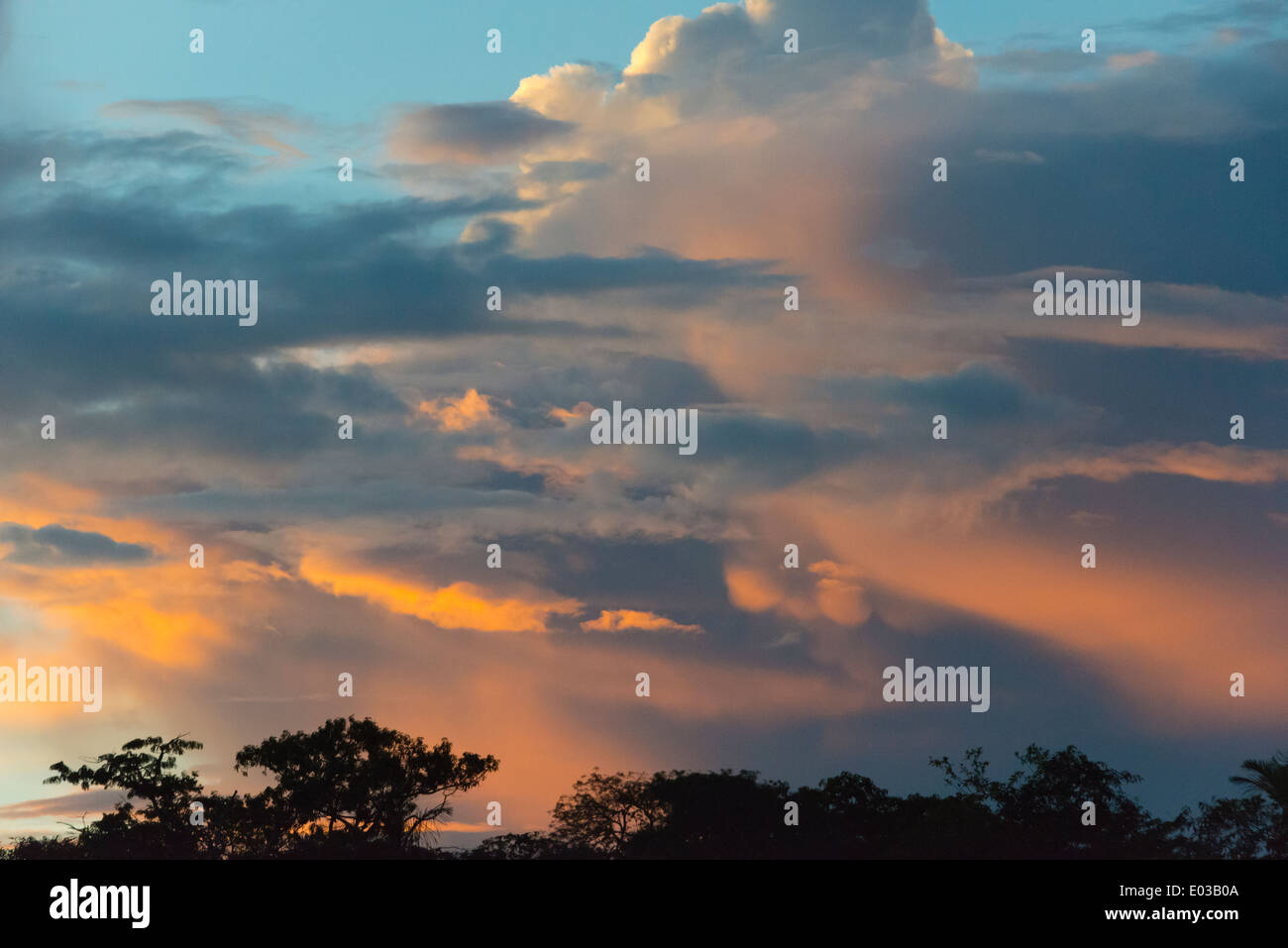 Sunset sky, Guyana Stock Photo - Alamy