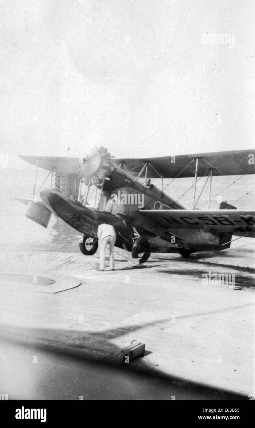 This photo captures a Loening Air Yacht C-2H on the ramp at Pier 5, San ...