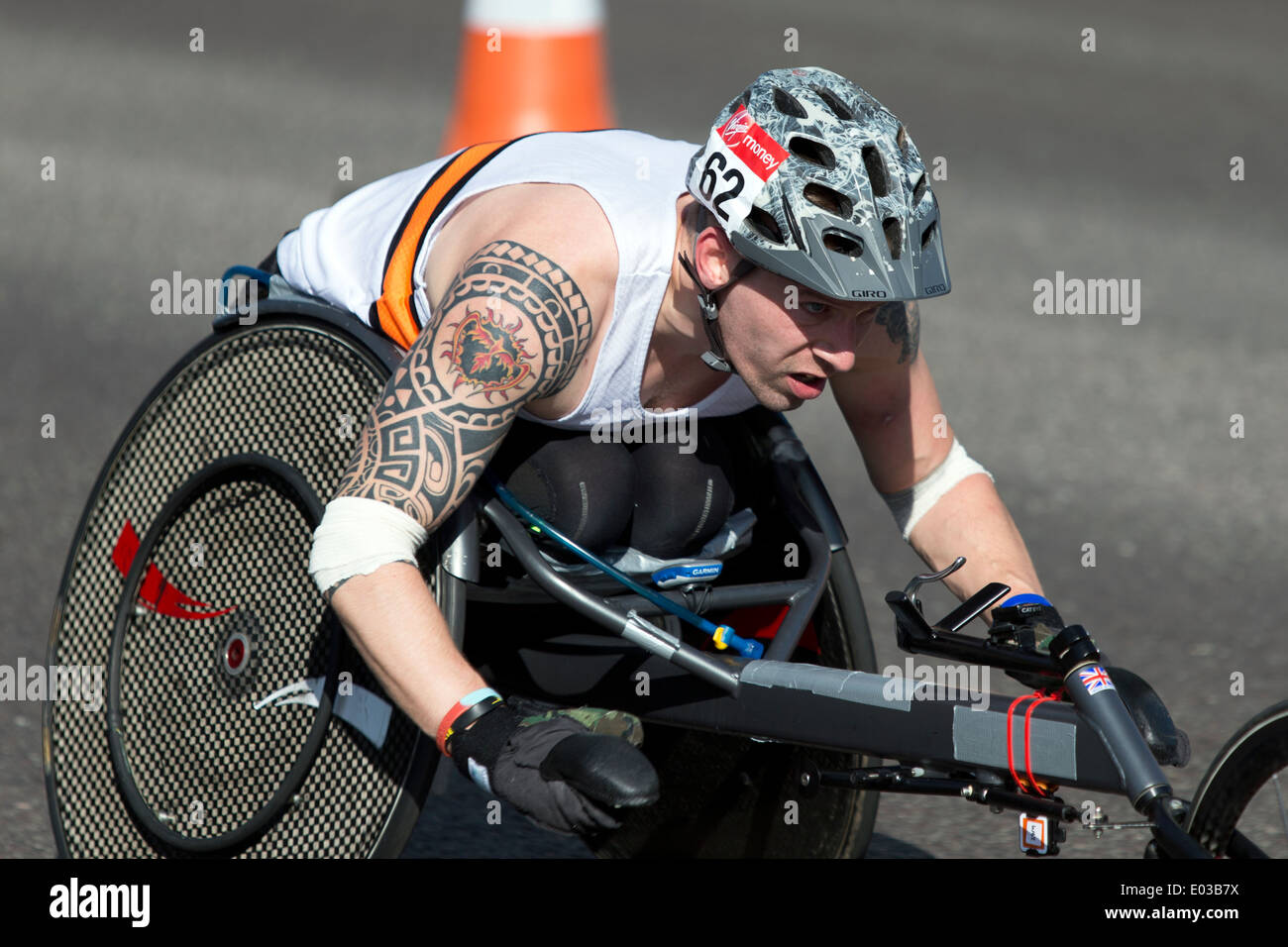Anthony Gotts competing in the Virgin Money London Marathon 2014, The ...