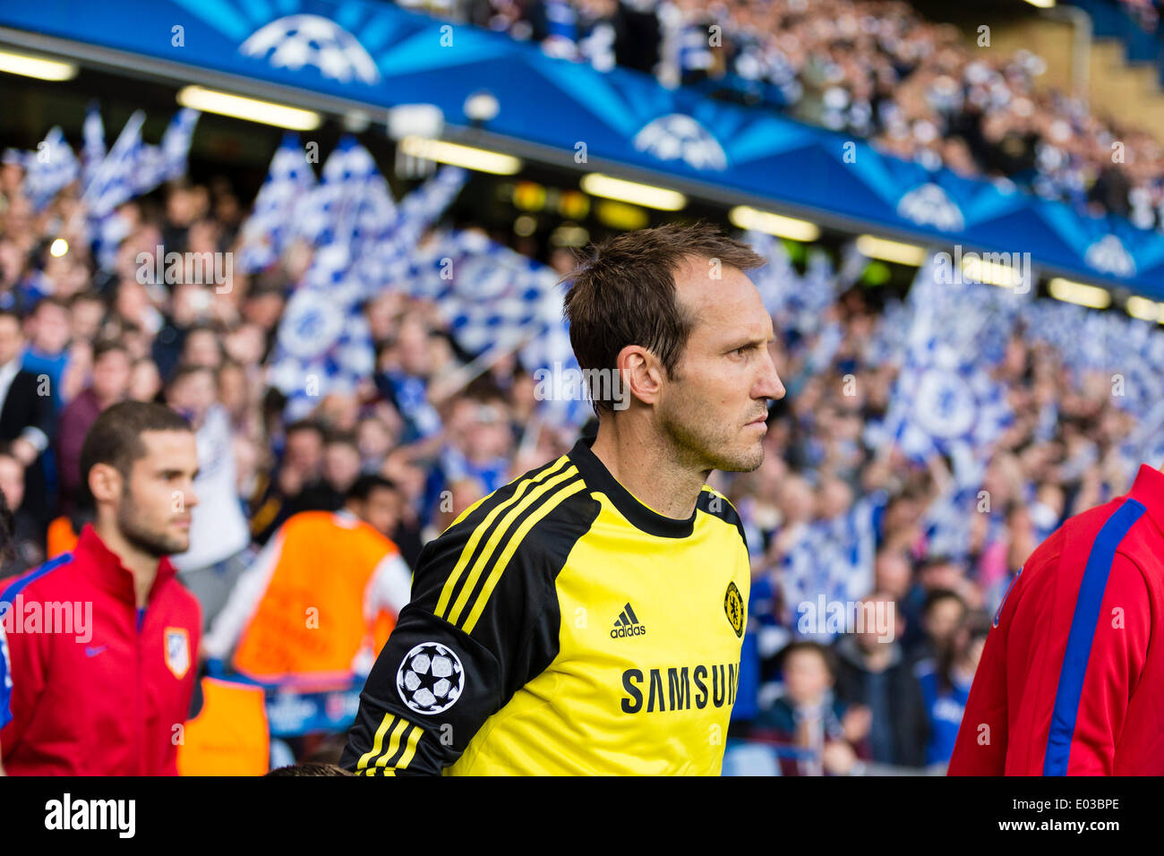 London, UK. 30th Apr, 2014. Chelsea's goalkeeper Mark SCHWARZER emerges ...