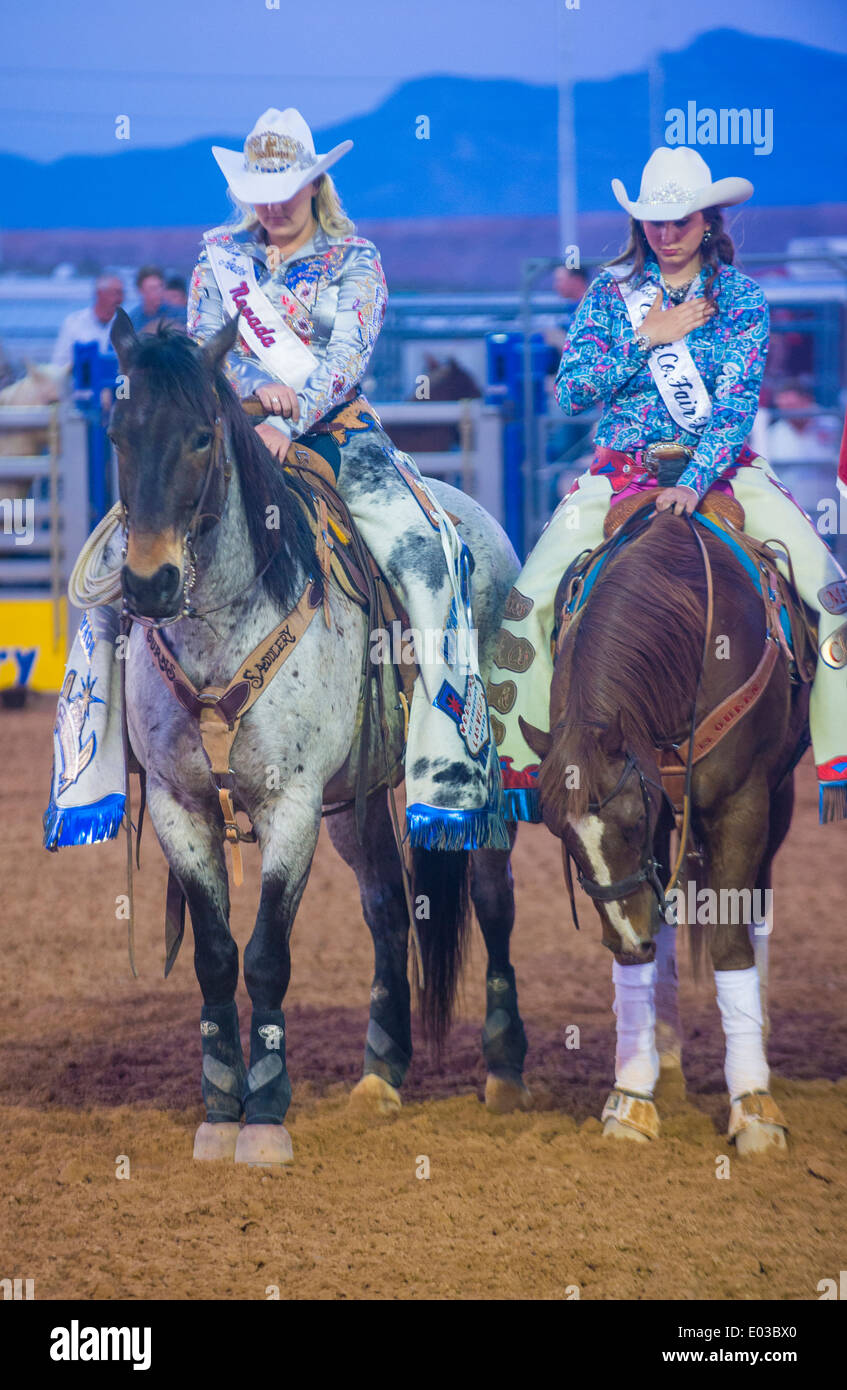 Cowgirls Participating at the Clark County Fair and Rodeo a ...