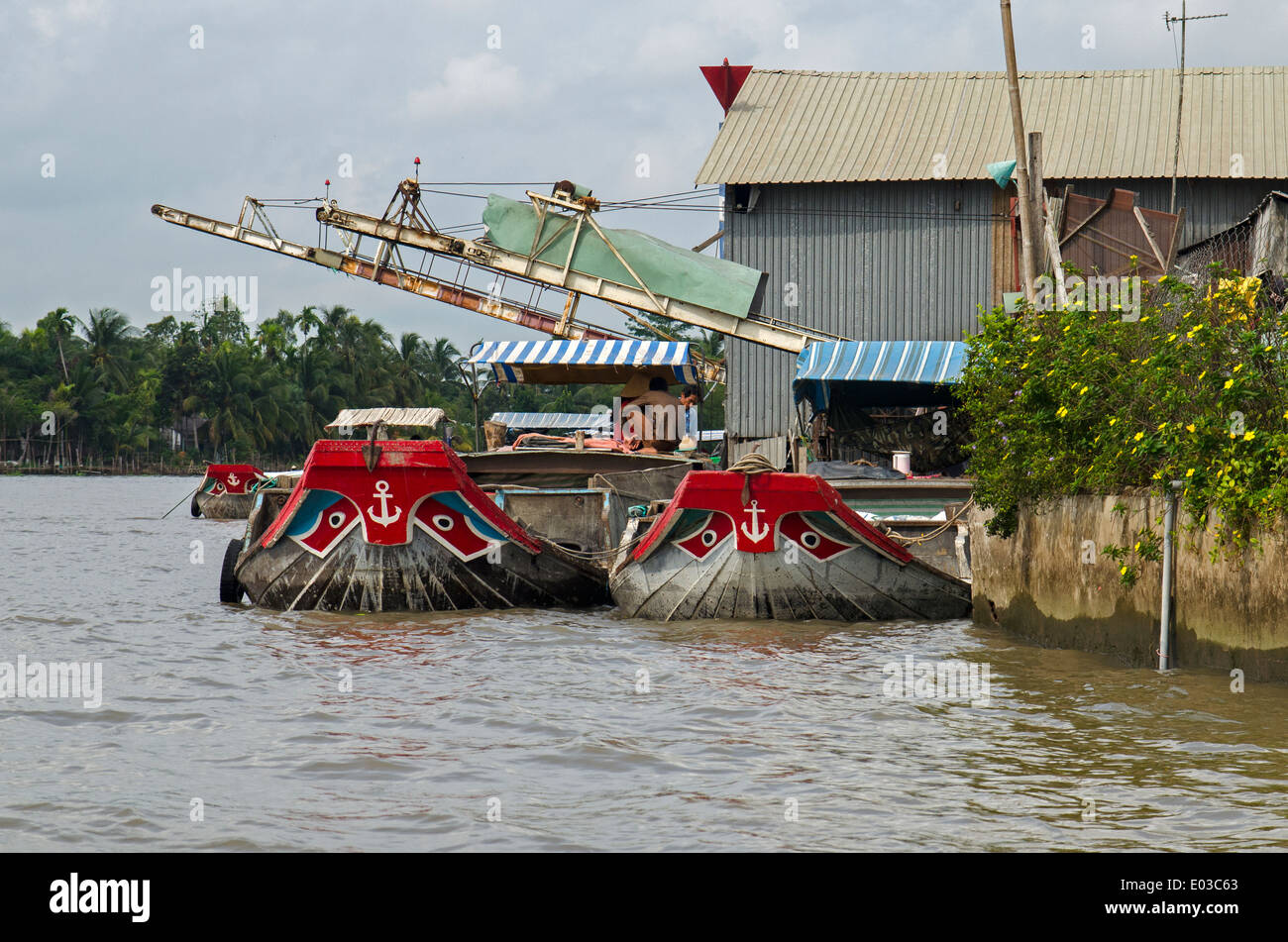 Mekong boats eyes hi-res stock photography and images - Alamy