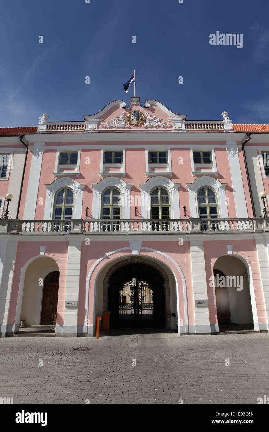 The Estonian Parliament building (Riigikogu) in Tallinn, Estonia Stock ...