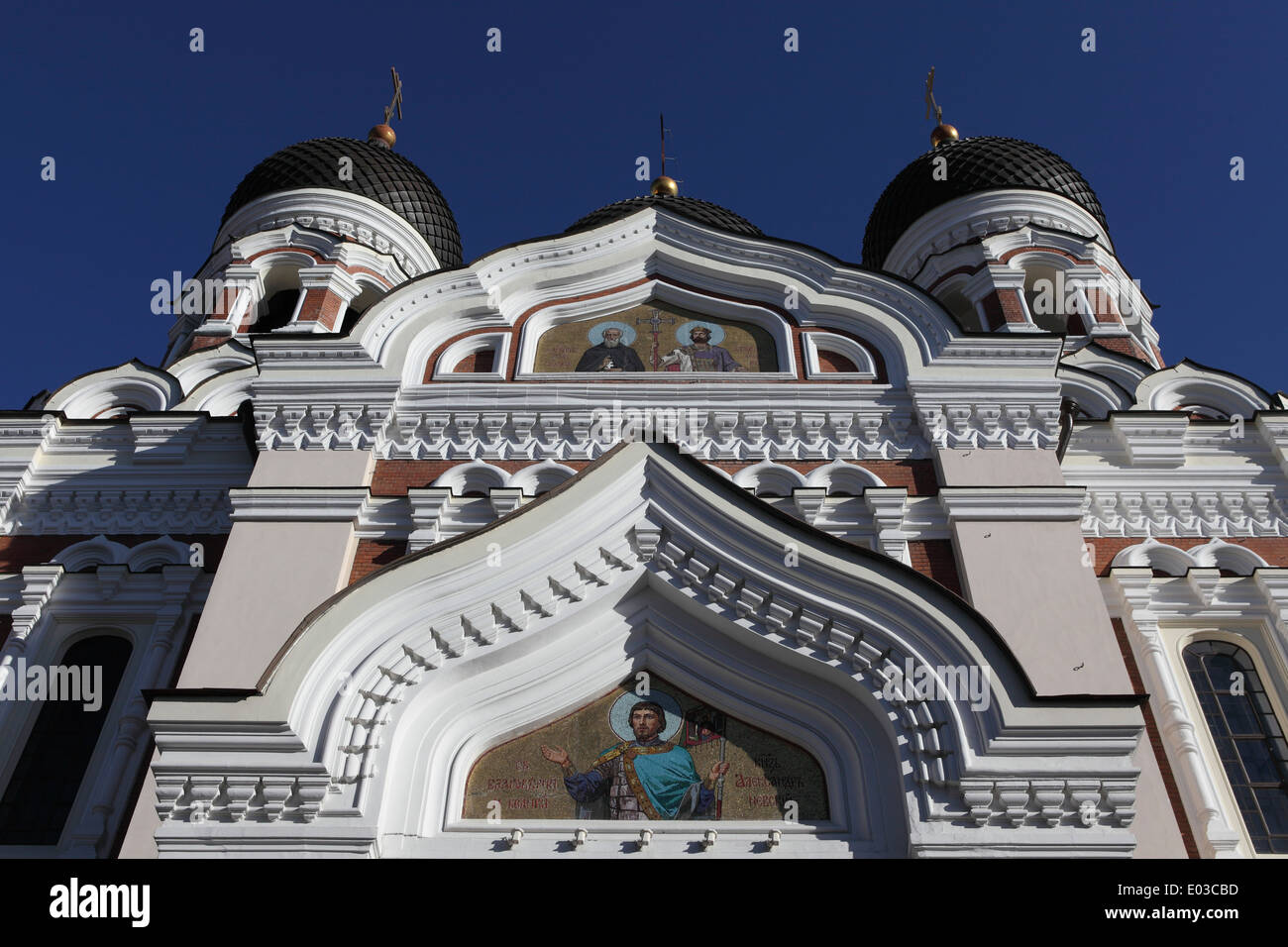 The facade of the Alexander Nevsky Cathedral in Tallinn, Estonia Stock ...