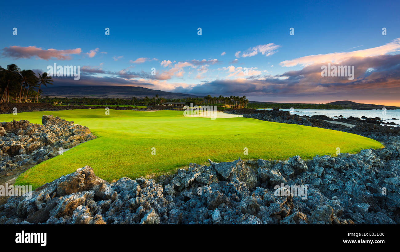 Hole 17 at the Four Seasons Hualalai Golf Course, Kohala Coast, The Big ...