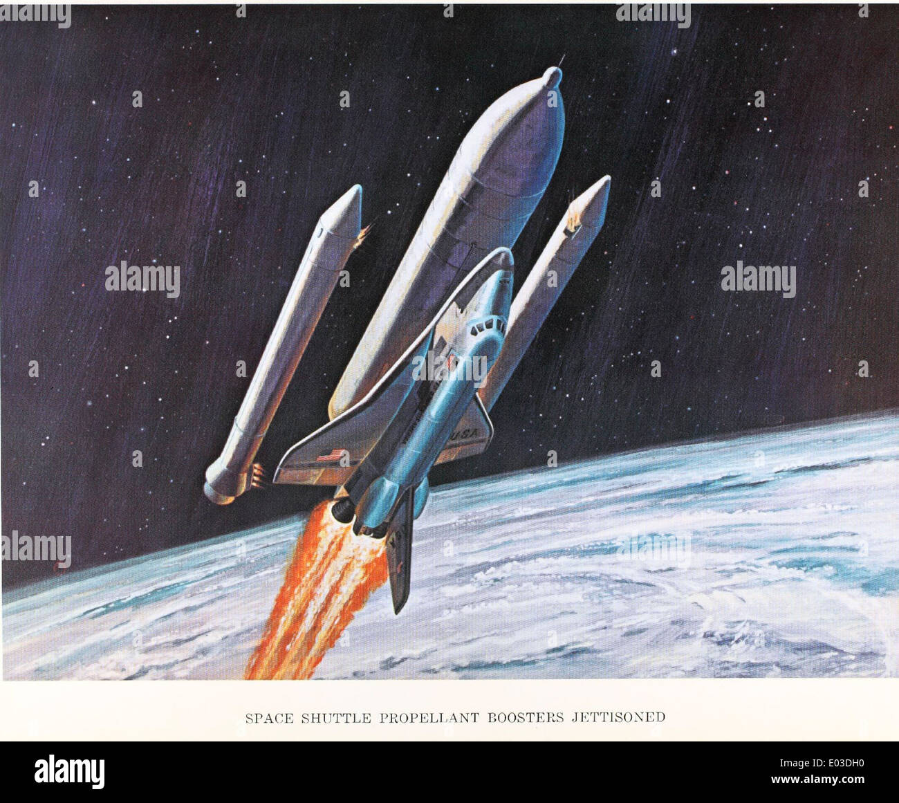This glossy photograph commemorates the U.S. Space Shuttle Program ...
