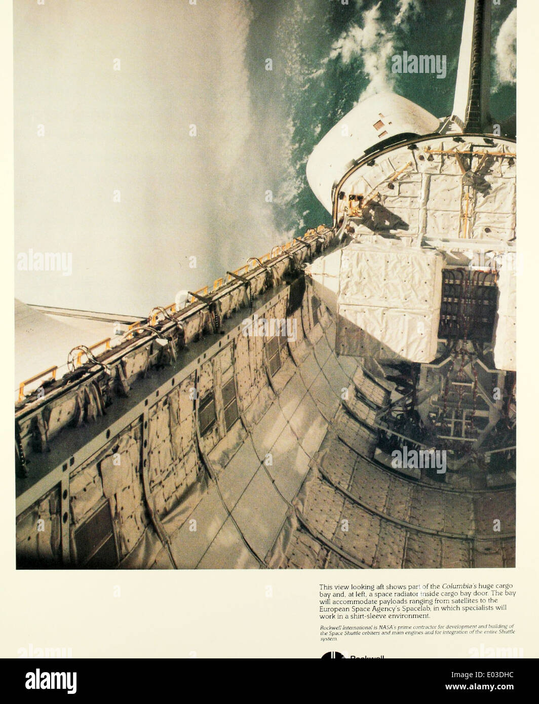 This glossy photo captures a moment from the NASA Space Shuttle Program, which was a key part of ...