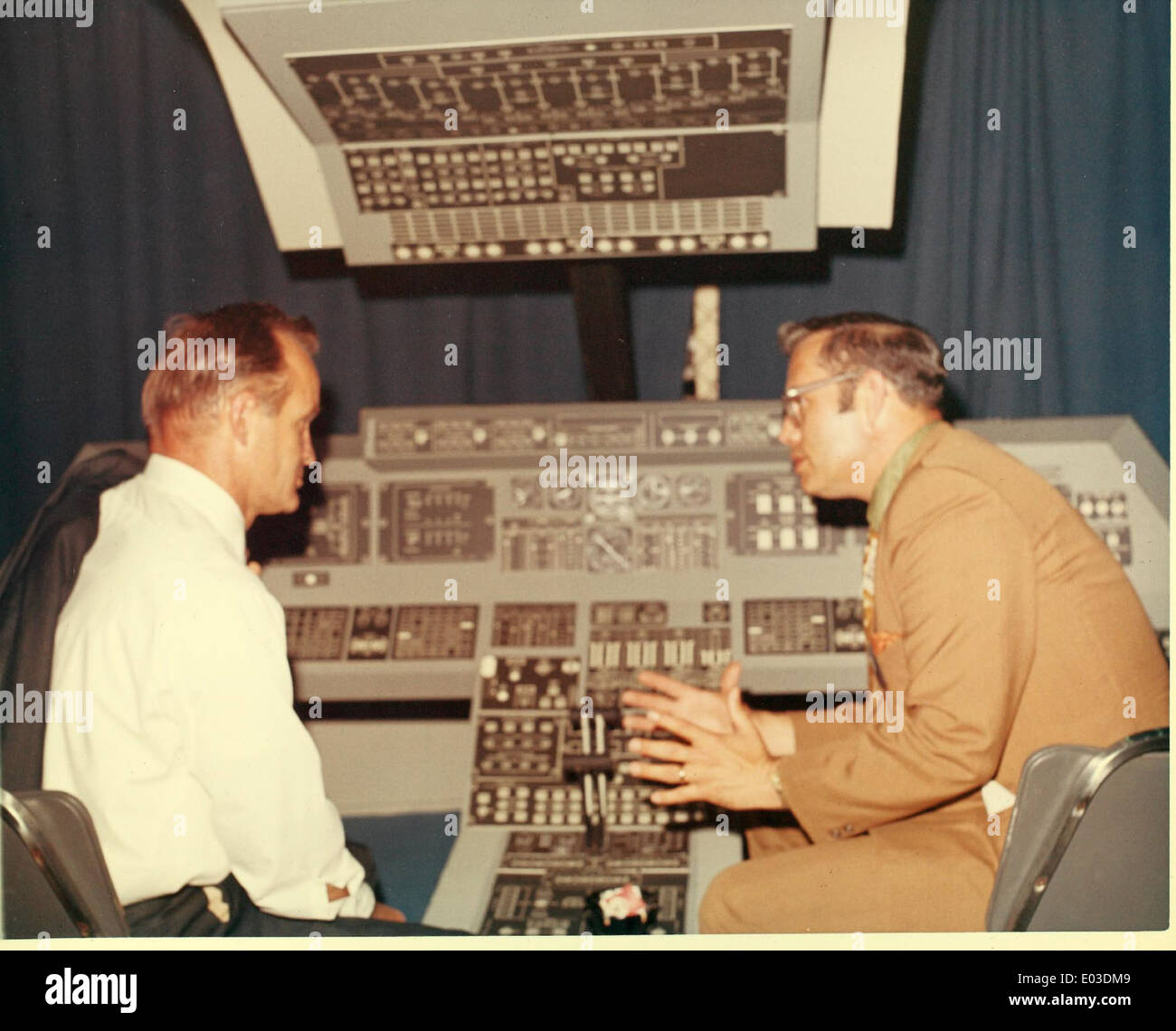 A detailed glossy photo showing a mock-up of the Space Shuttle Program ...